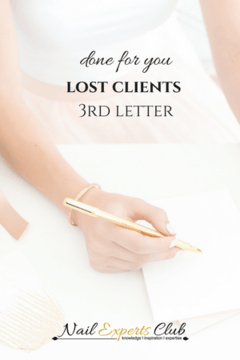 lost clients 3rd letter PDF cover | Nail Experts University